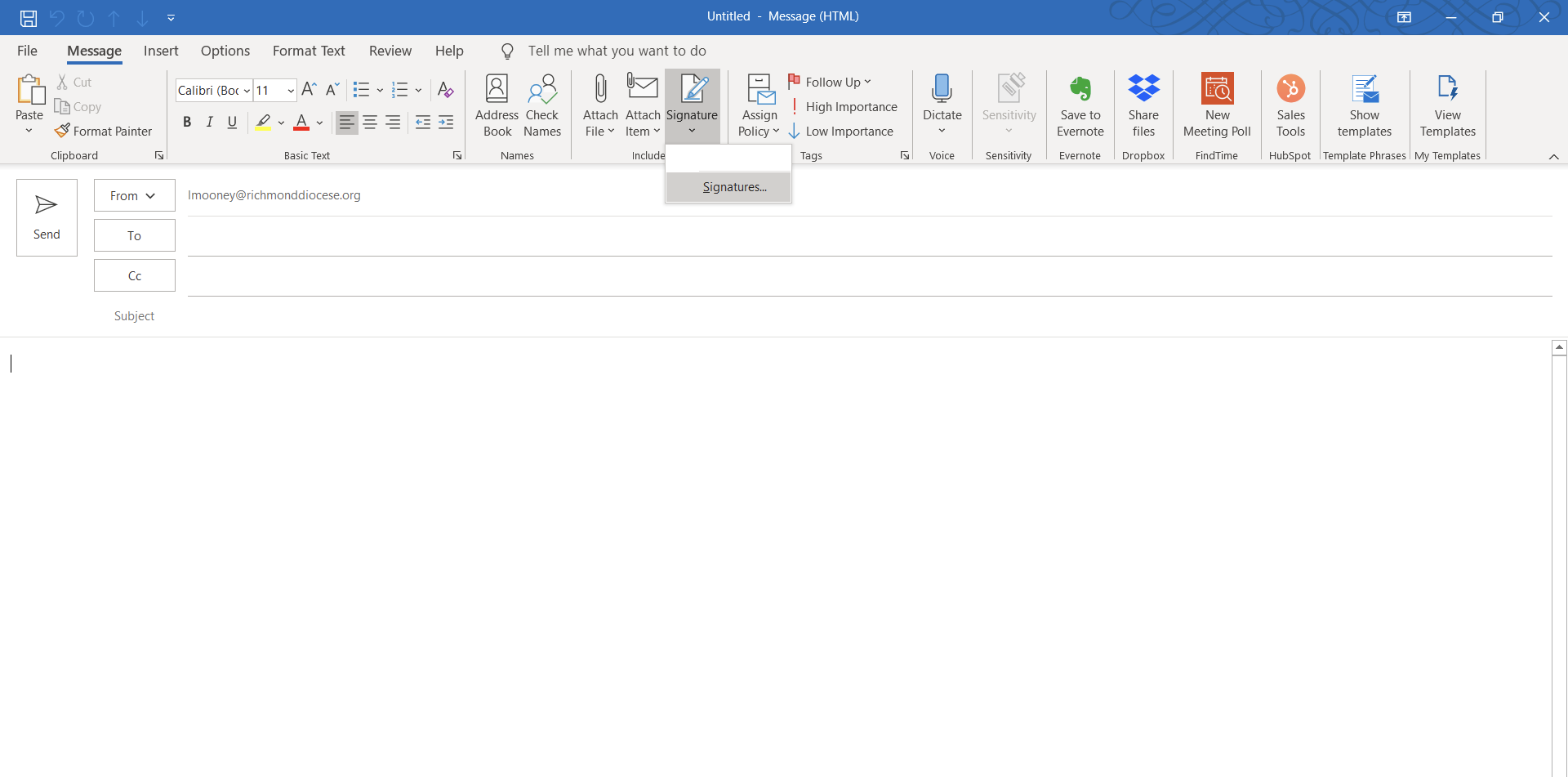 How to Update your Signature in Outlook – Catholic Diocese of Richmond ...